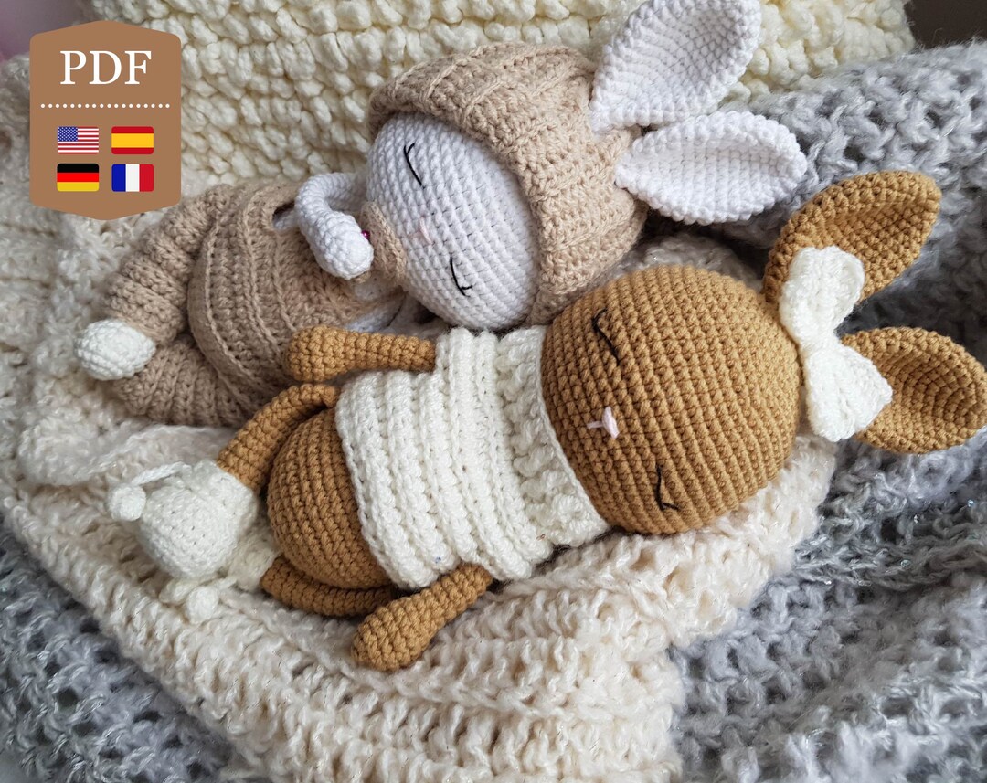 Crochet Pattern, Amigurumi Baby Bunnies, Crochet Bunnies With Clothes ...