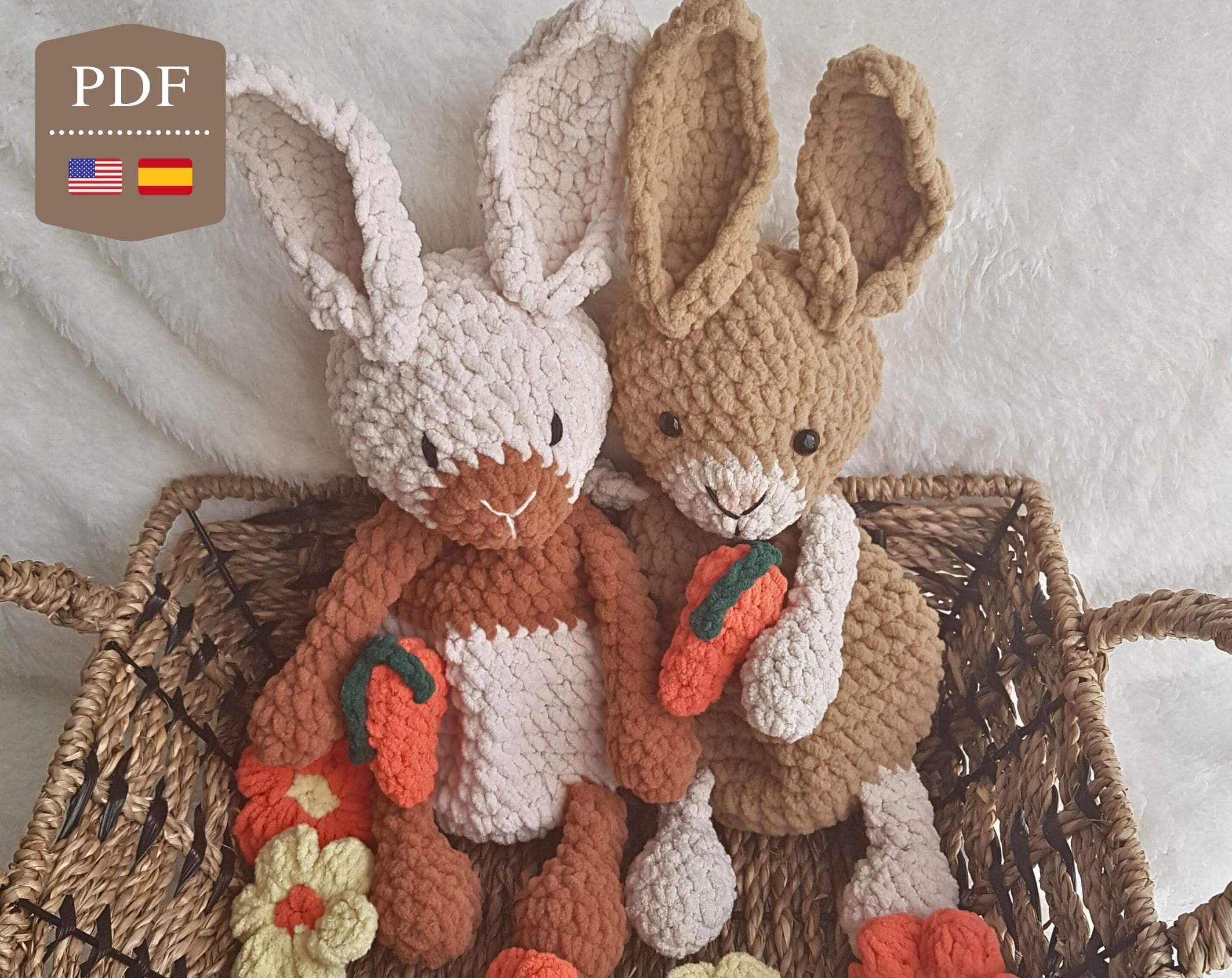 Crochet Pattern, Amigurumi Cute Plush Rabbits, Crochet Rabbits With ...