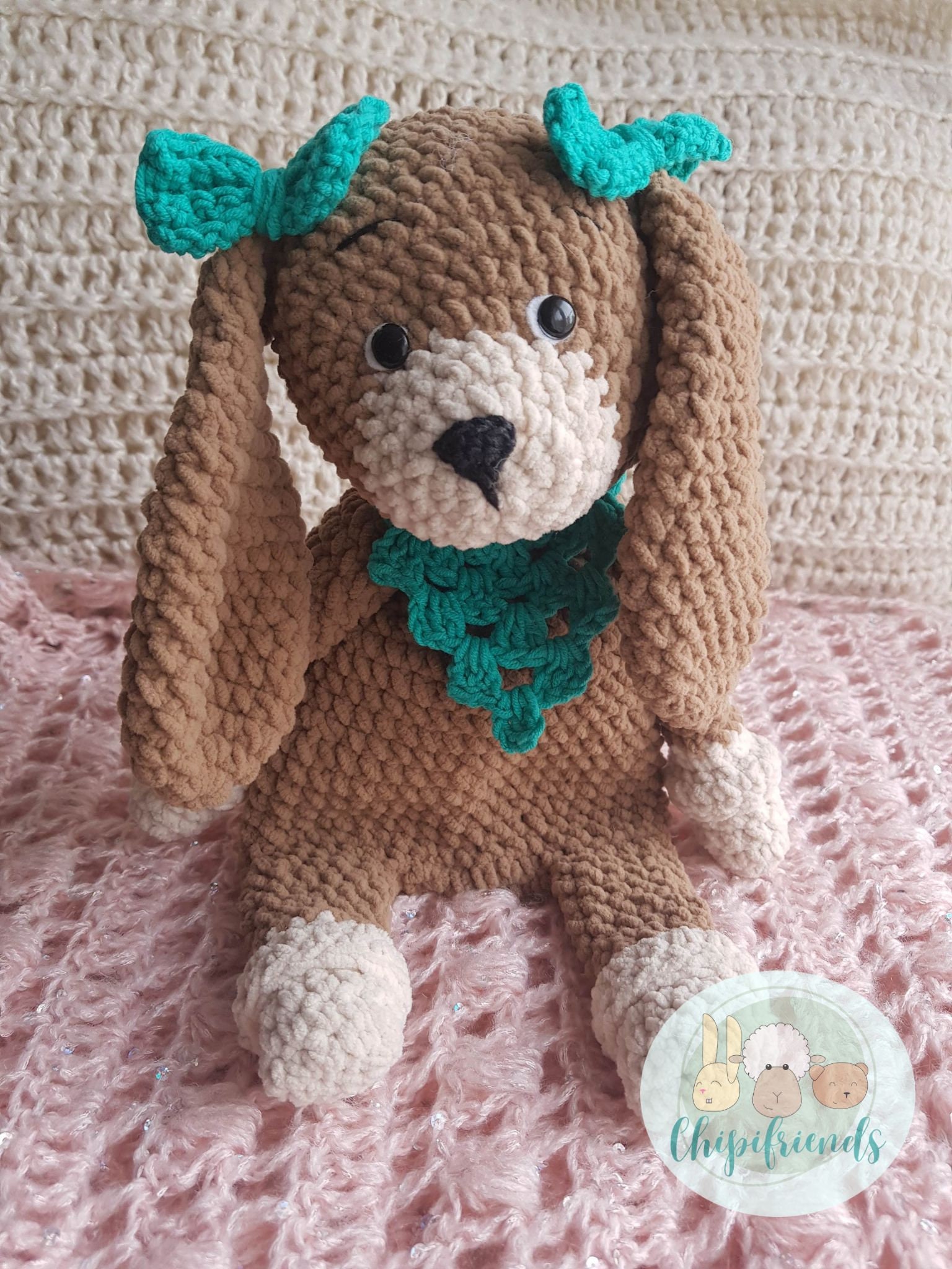 Crochet Pattern, Amigurumi Lovey Dog Snuggler, Cute Crochet Dog Pattern ...