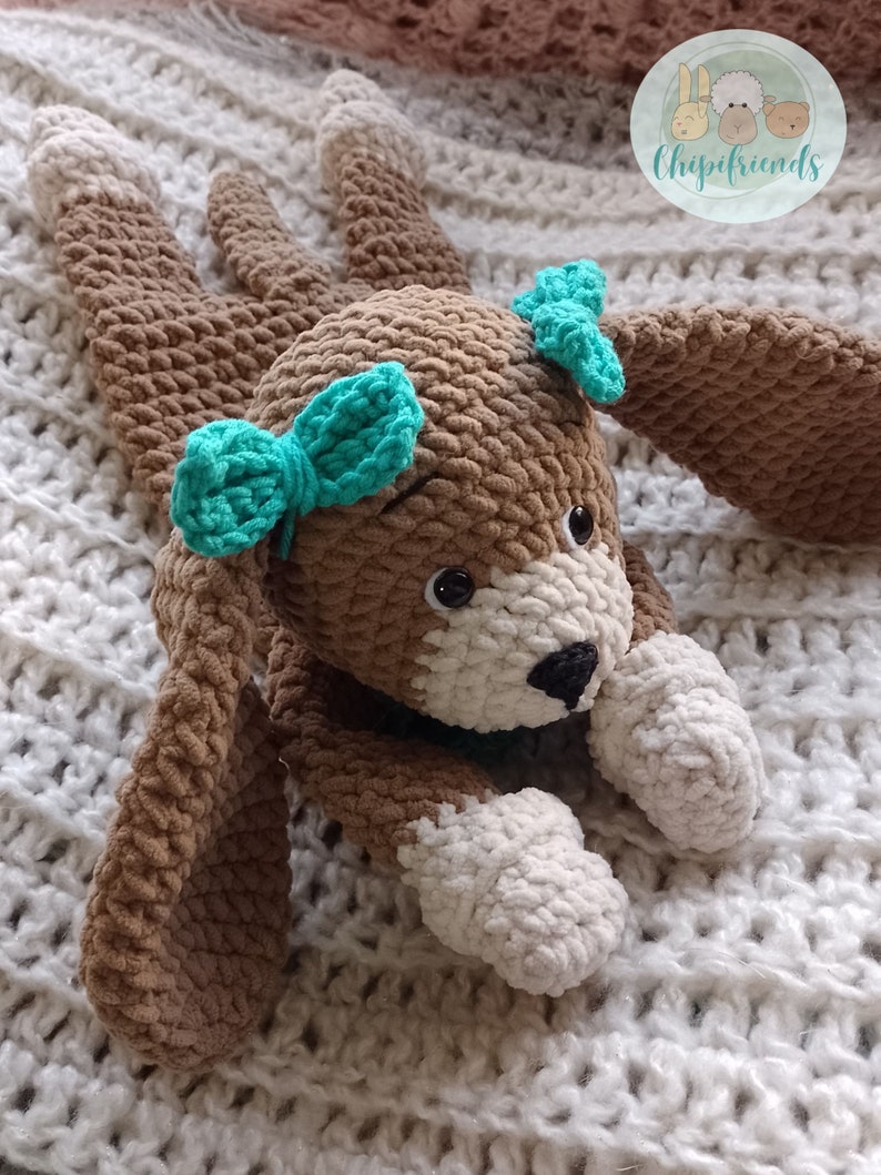 Crochet Pattern, Amigurumi Lovey Dog Snuggler, Cute Crochet Dog Pattern ...