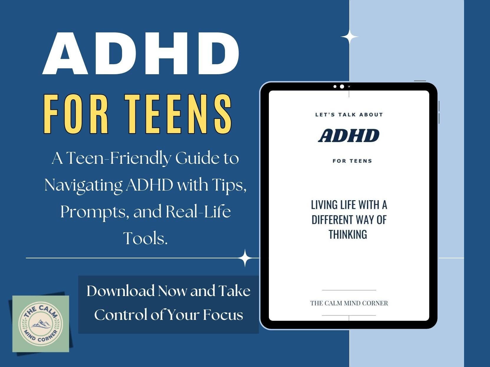 ADHD Teen Workbook Adhd Strategy Teen ADHD Organization Course for ...