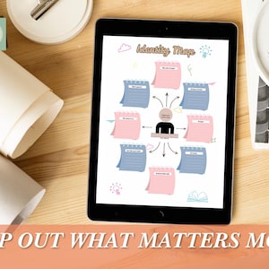 Interactive Identity Map Worksheet for Teens Printable Growth Mindset ...