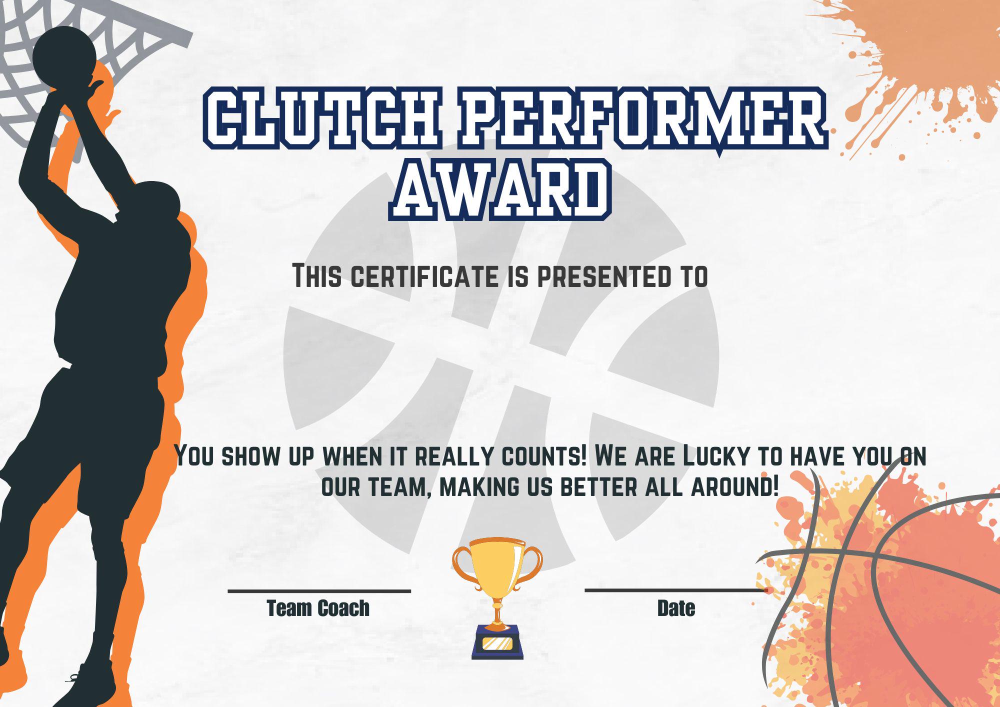 Printable Basketball Certificate Download Editable Basketball ...