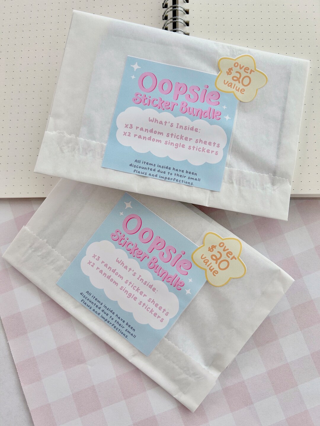 Oopsie Sticker Bundle B-grade Grab Bags Stationery Mystery Bundle ...