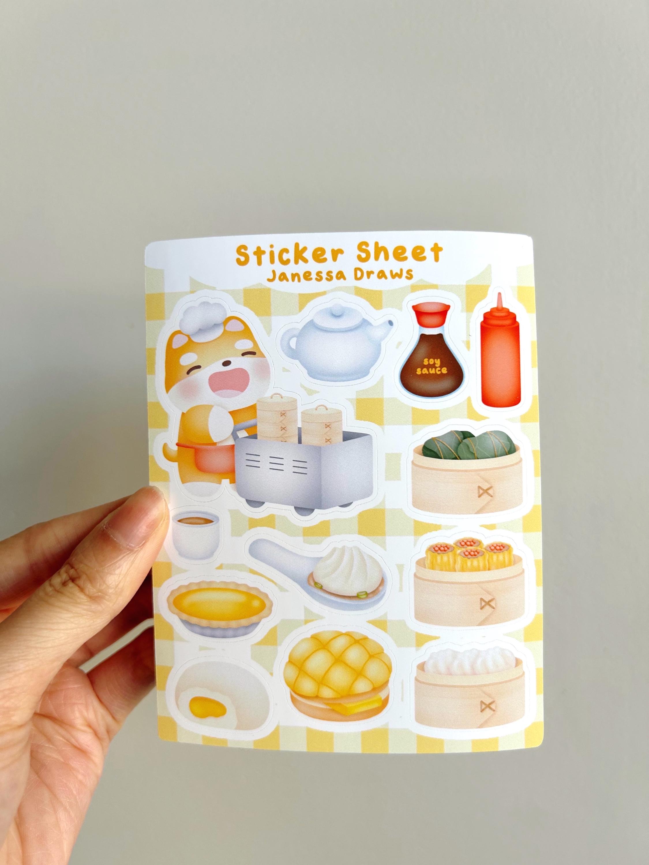 Dim Sum Sticker Sheet | Handmade | | Matte | Vinyl | Kawaii ...