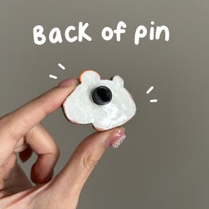 Cute Handmade Capybara Clay Pin Polymer Clay Hand Sculpted Hand Painted ...