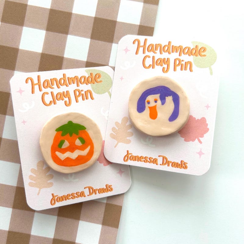 Clay Pins - Etsy