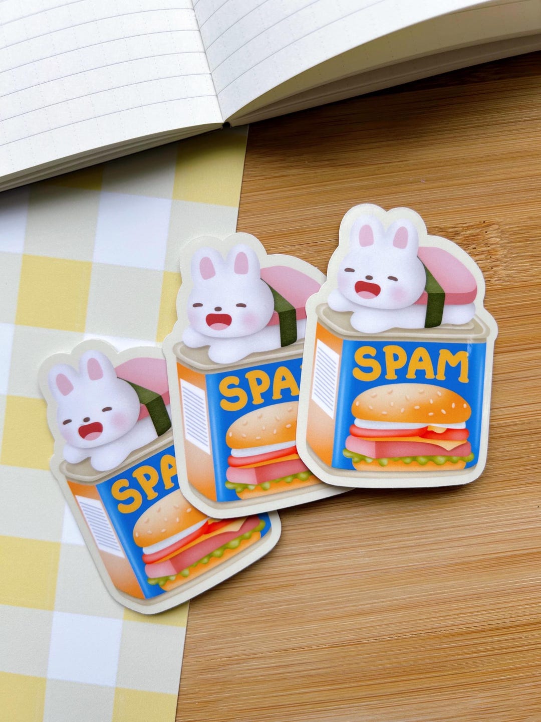 Musubi Spam Vinyl Sticker | Glossy | Handmade | Waterproof - Etsy