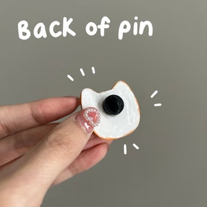 Cute Handmade Cat Clay Pins Polymer Clay Hand Sculpted Hand Painted UV ...