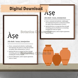 Ase Definition, African Yoruba Word, English Meaning, Wall Art, Digital ...