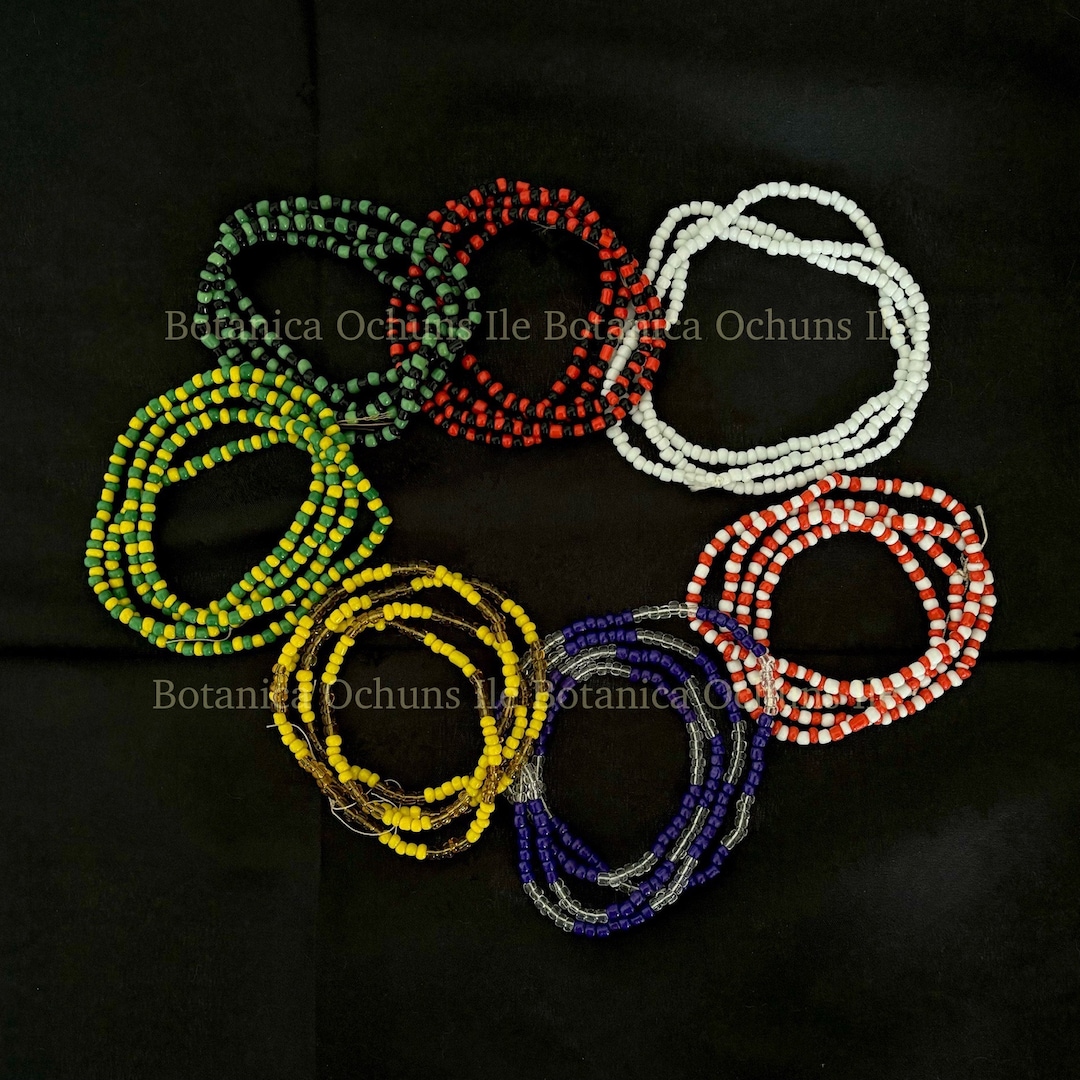 Collares for Orisha, Beaded Eleke Necklace, Santeria, Ifa, Obatala ...