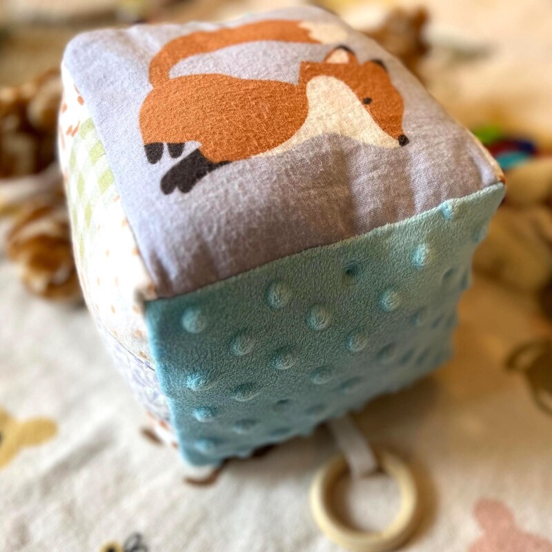 Sensory Cube With Rattle - Etsy