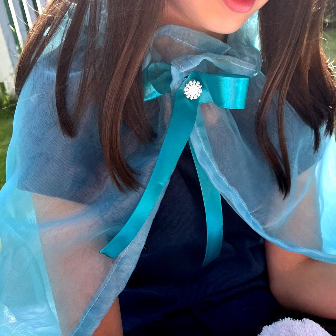 Light Blue Organza Cape, Dress up Costume Toddler Girl, Fairy Tale ...