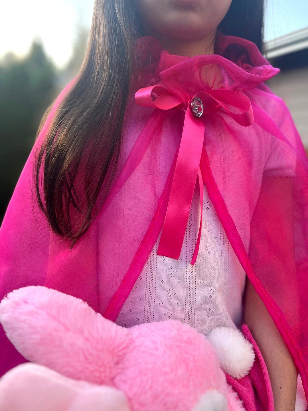 Dress up Cape for Toddler, Pink Princess Cape for Girls, Little Girl ...