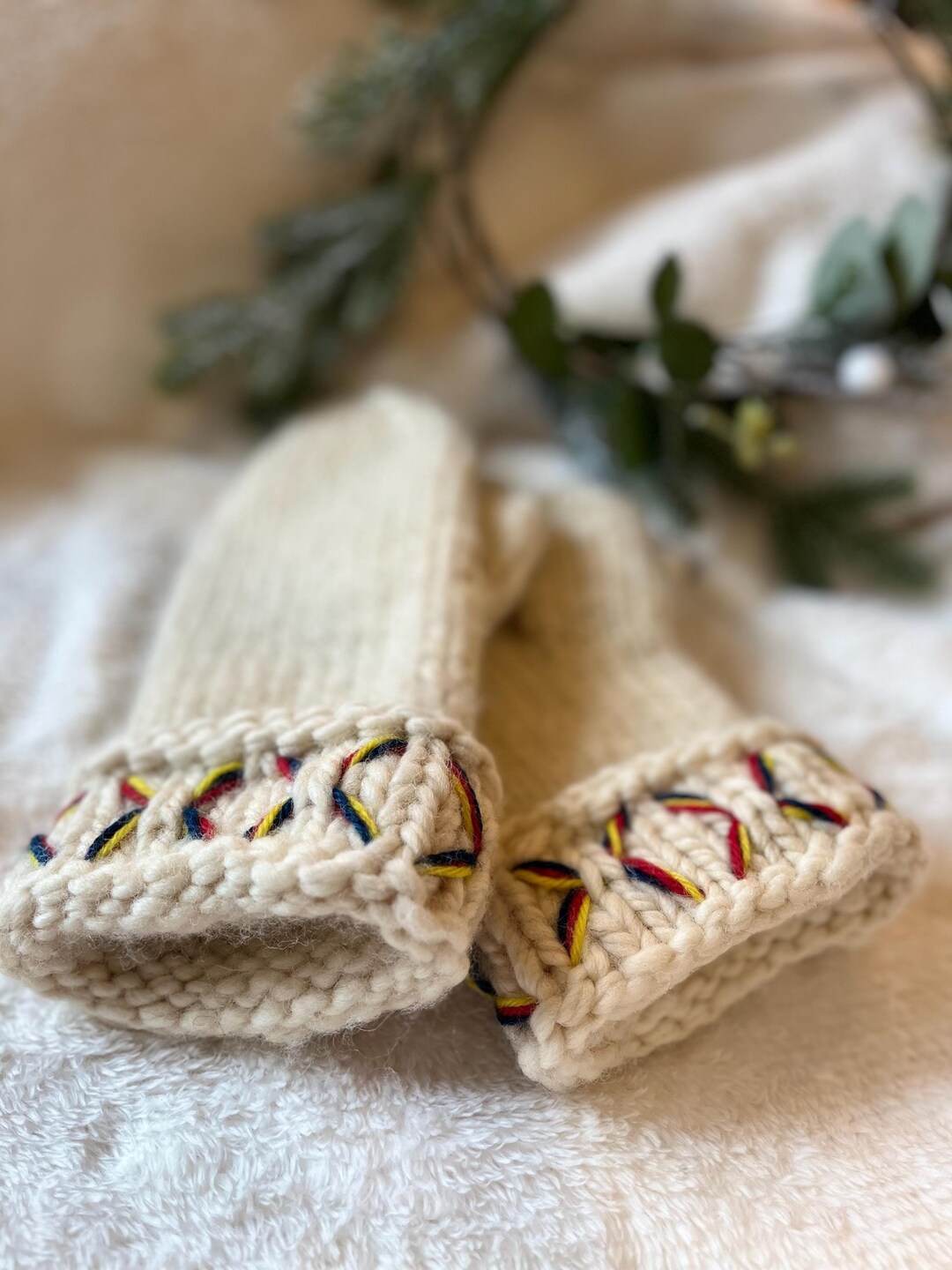 Men's Scandinavian Mittens - Extra Warm Men's Gloves - Hand-knitted ...