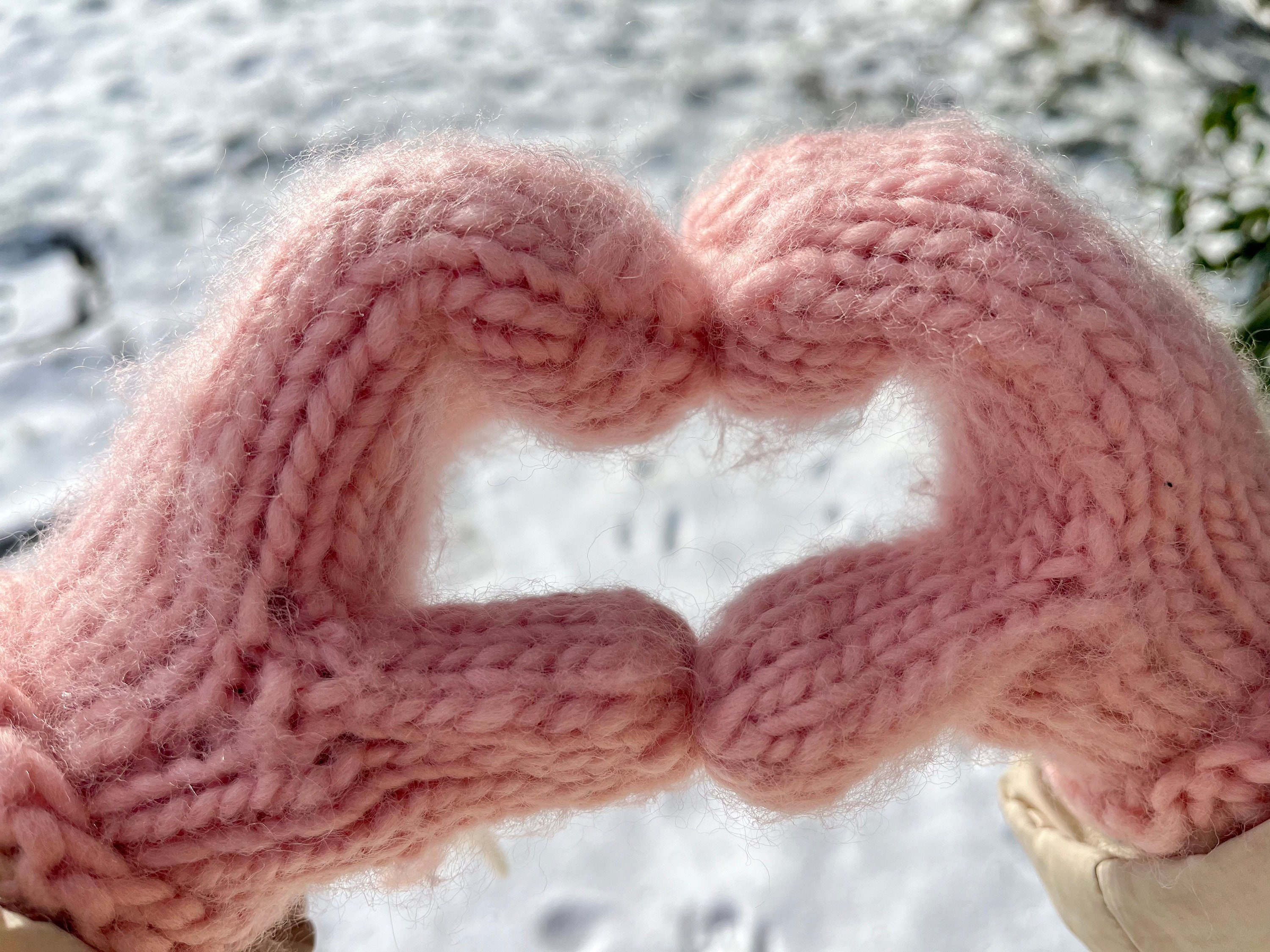 Little Girl Pink Mittens - Hand-knit Scandinavian Mittens for Girls - Etsy