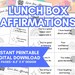Printable Lunch Box Affirmation Notes for Kids | Black and White (PDF ...
