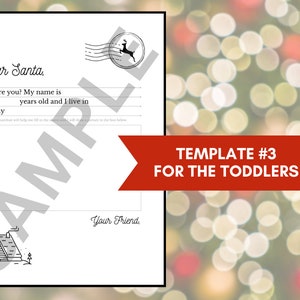 Printable Letters to Santa Template | PDF + PNG | Black and White ...