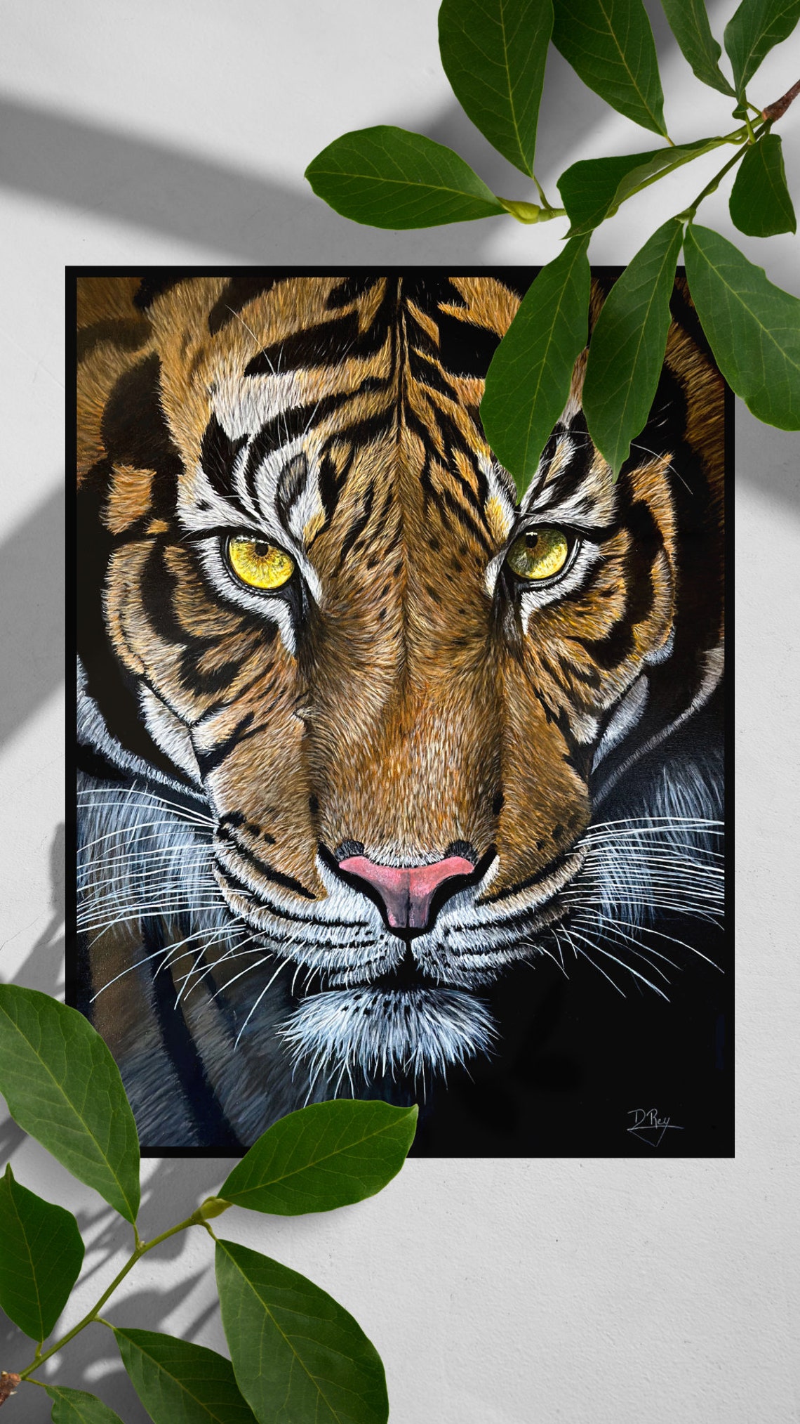 Tiger Canvas Art Print New Home Gift Paintng Wildlife Decorer Living ...
