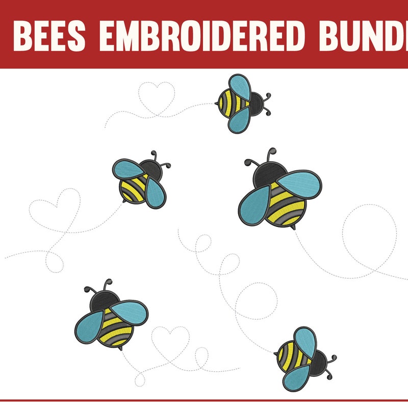 Bee Embroidery - Etsy