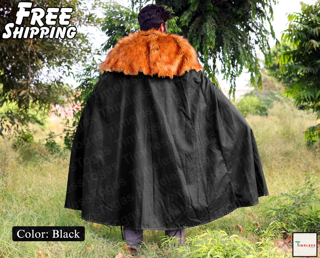 Medieval Wizard Ranger Cloak Viking Winter Fur Cape Cloak - Etsy