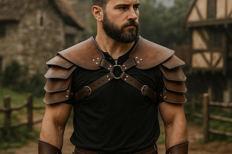 Medieval Fair Shoulder Armor, Renaissance Pu Leather Armor, Viking LARP ...