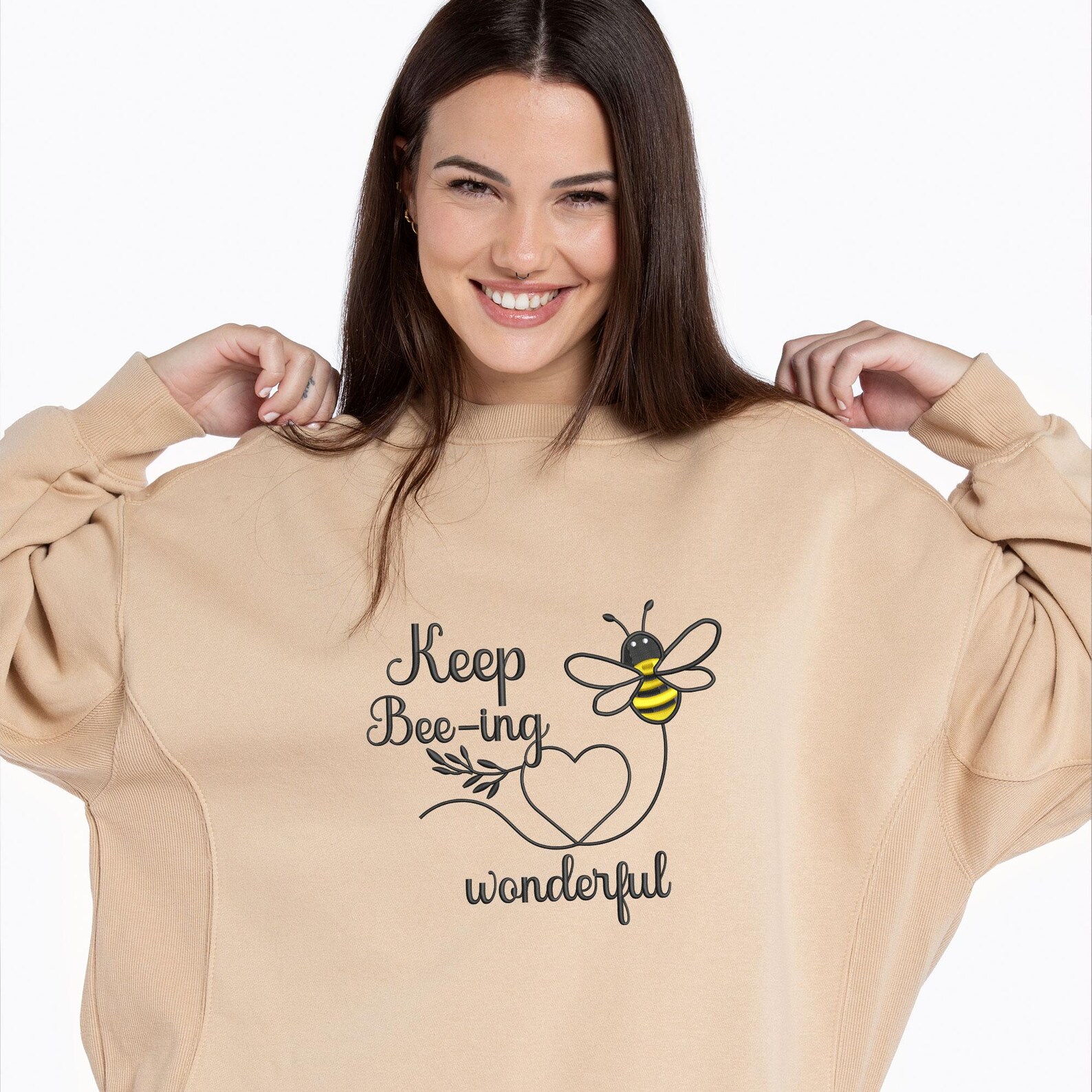 Realistic Honeybee Embroidery Designs, Keep Being Wonderful Embroidery ...