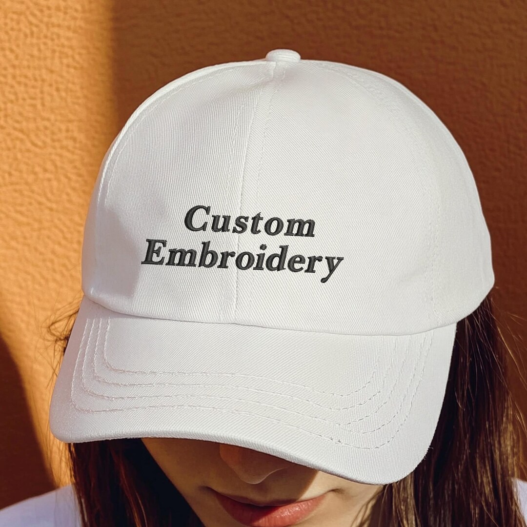Custom Embroidered Dad Hat, Personalized Cap With Name and Logo ...