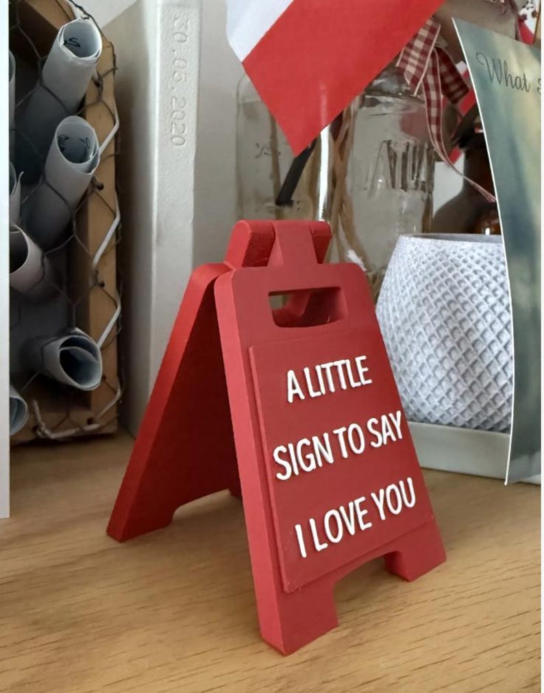 Mini 3D Printed LOVE Sign: Desk Decor Gift (4 Inches) - Etsy