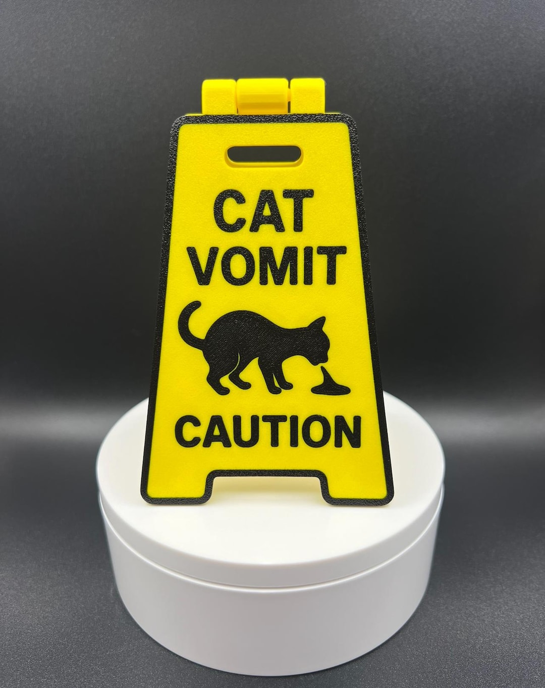 Cat Vomit Desk Sign: 2 Sides Funny Gift for Cat Lovers - Made in USA - Etsy