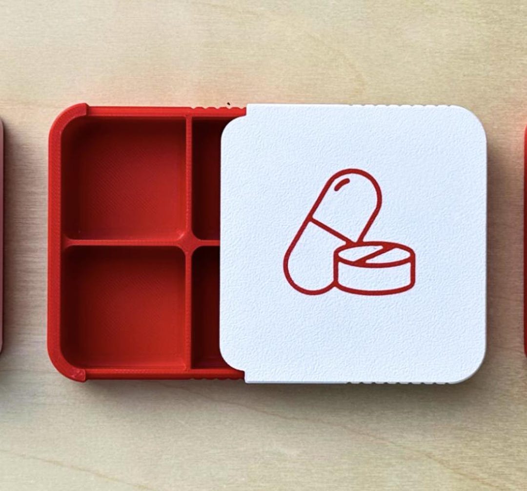 3D Printed Pill Box: Compact PLA Travel Medicine Organizer - Etsy