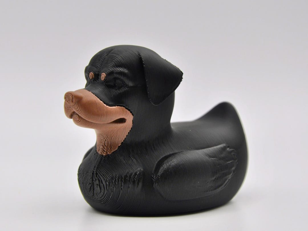 3D Printed Rottweiler Duck: Ducking Gift - Etsy