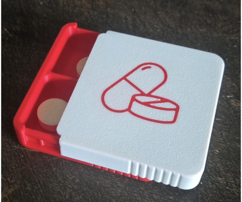 3D Printed Pill Box: Compact PLA Travel Medicine Organizer - Etsy
