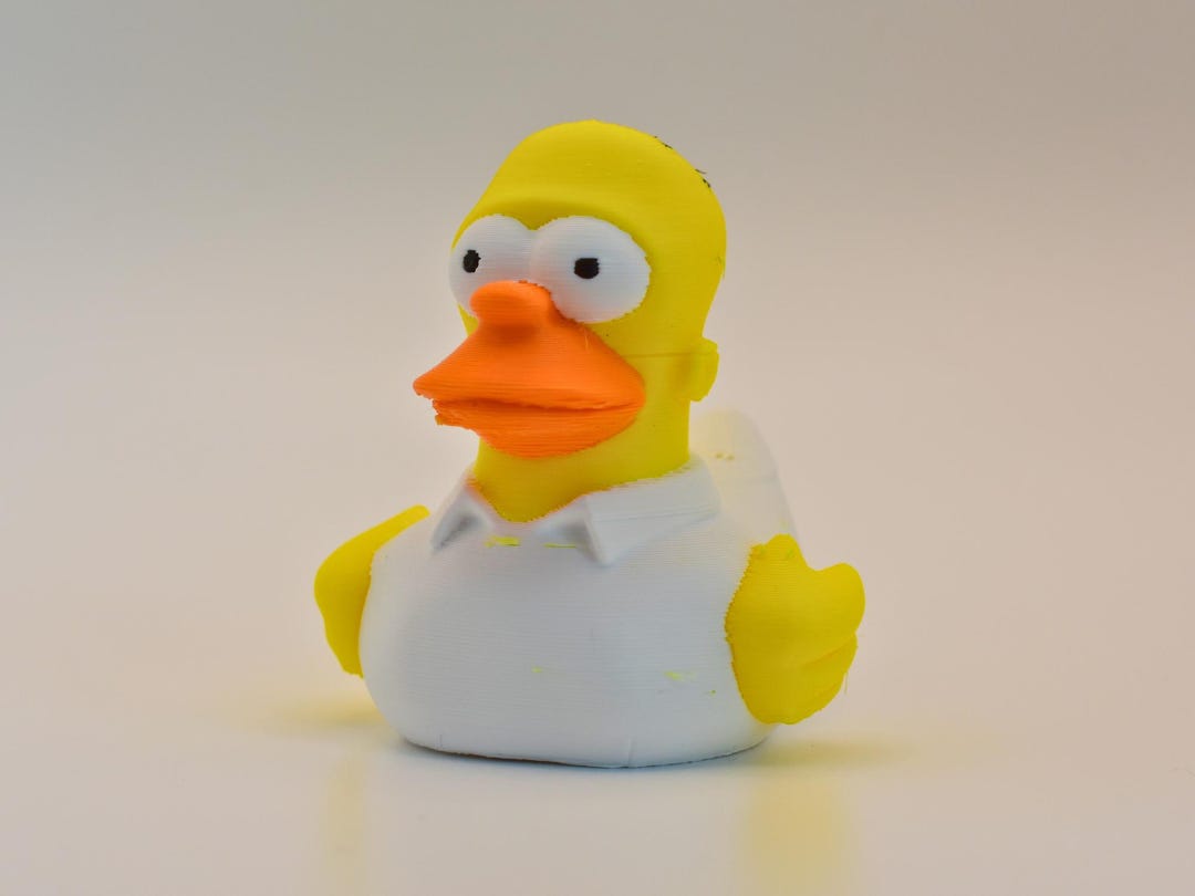 3D Printed Homer Simpson Duck/ Jeep Ducking Gift | Funny Rubber Duck ...