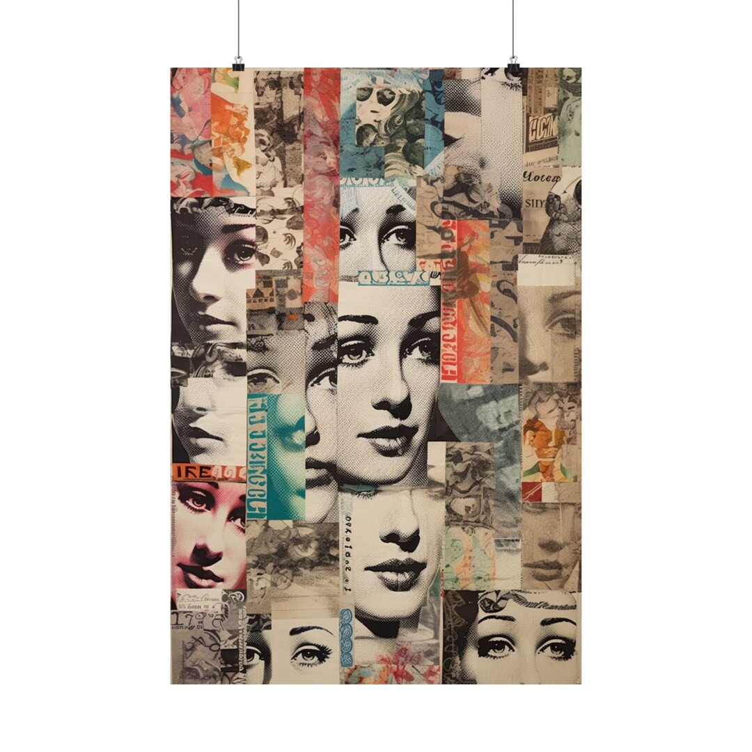 Matte Vertical Posters collage of Contemplation - Etsy