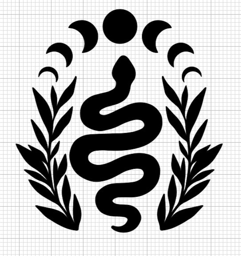 Lunar Snake Decal - Etsy