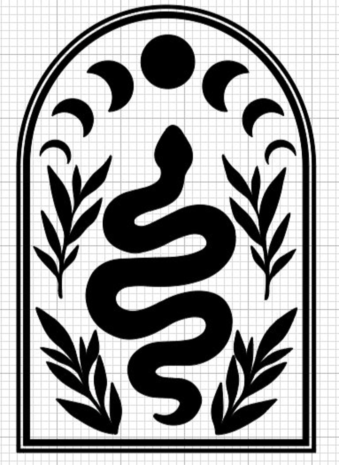 Lunar Snake Decal - Etsy