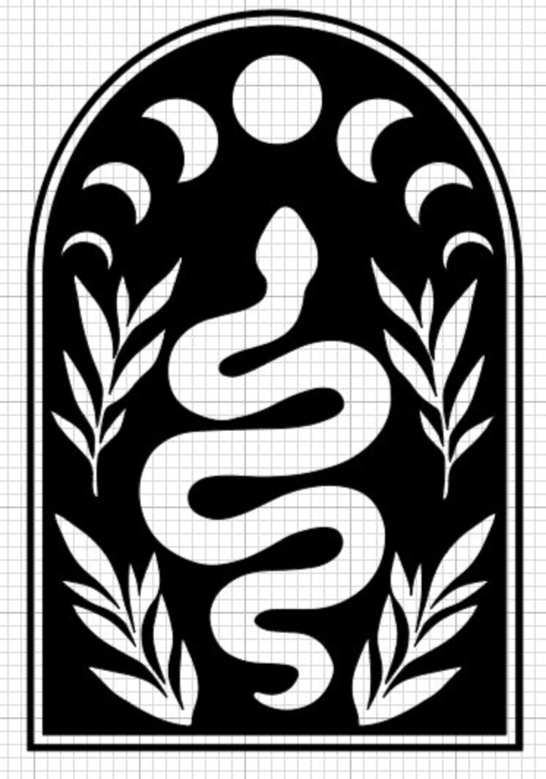 Lunar Snake Decal - Etsy