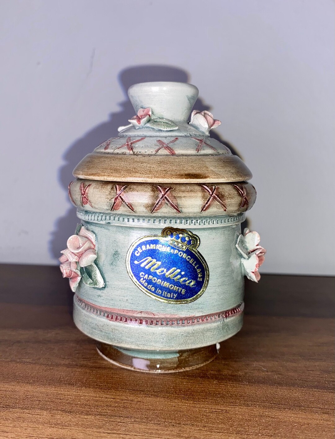 Antique Capodimonte Pottery Rare Ceramic Antique Porcelain Box ...