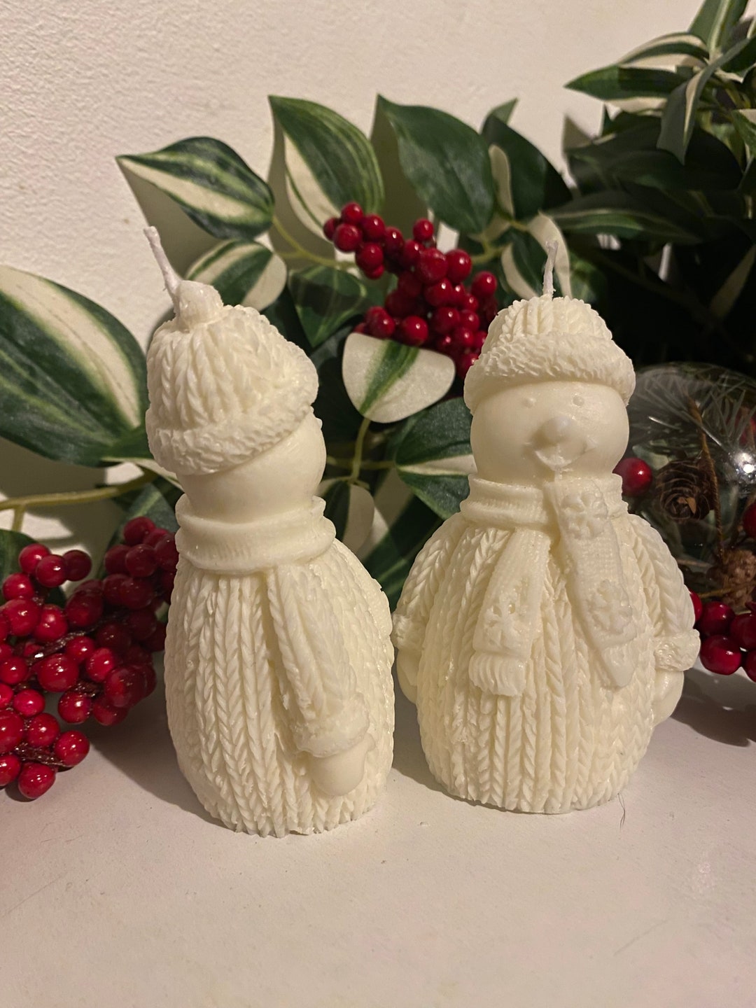 Christmas Snowman Candle Handmade Candle - Etsy UK