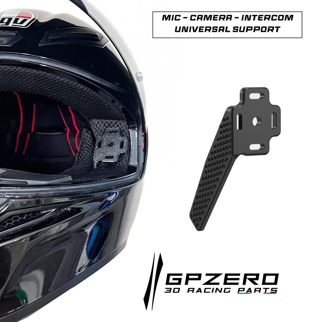 Universal Inside Helmet Camera + Mic Support for Gopro-style Cameras by ...