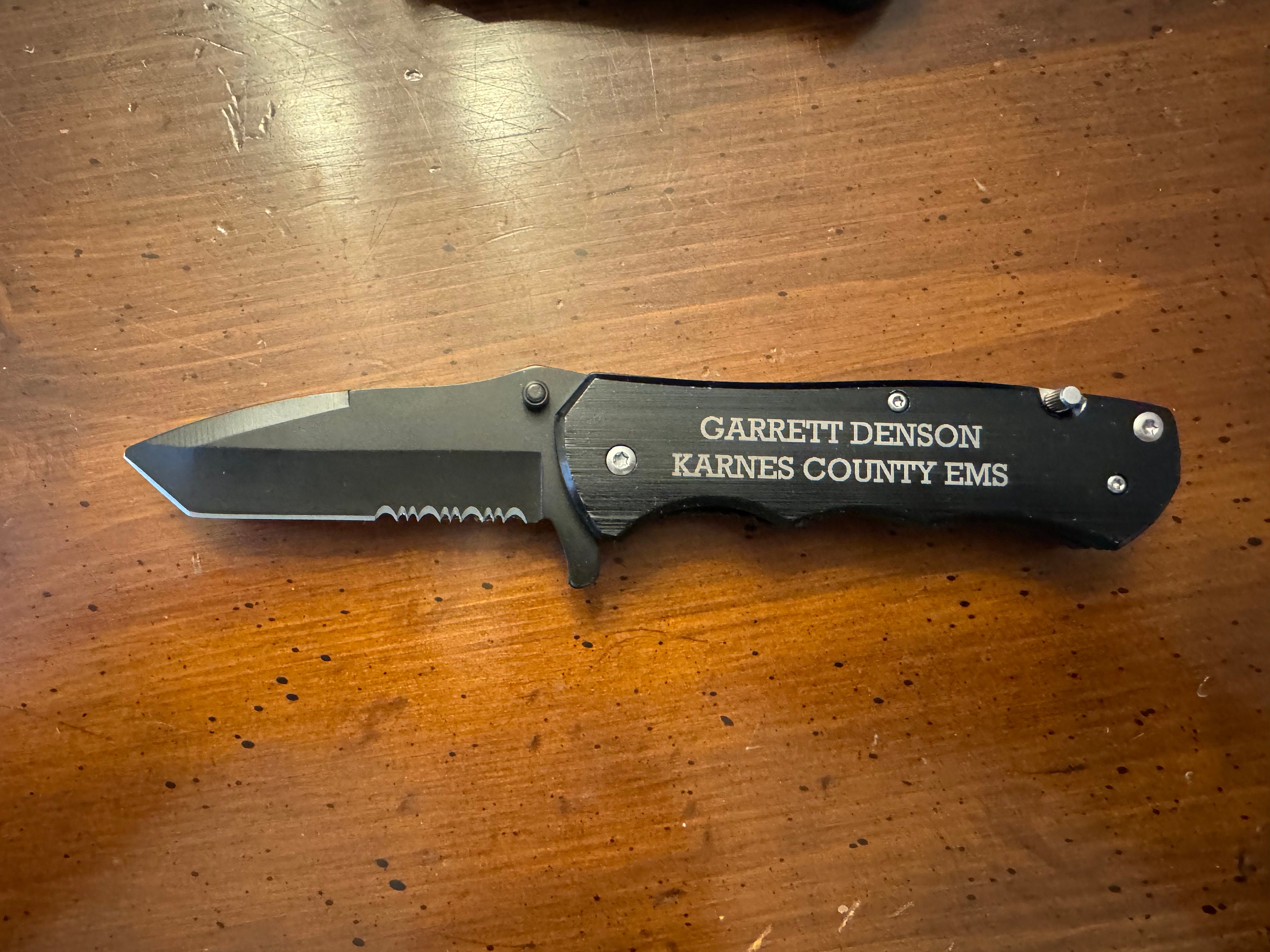 First Responder Rescue Knife Engraved Personalized department Gift EMS ...