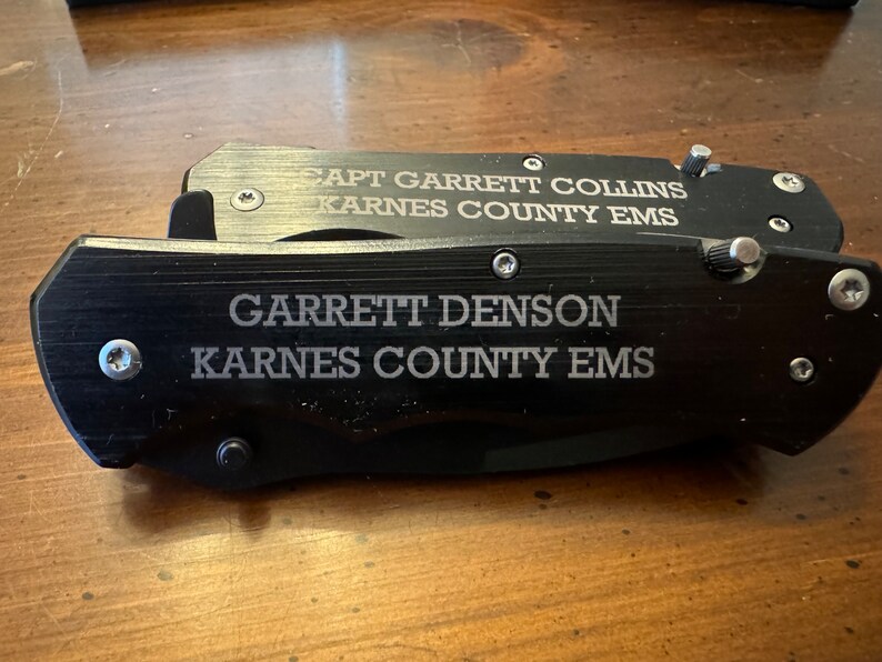 First Responder Rescue Knife Engraved Personalized department Gift EMS ...