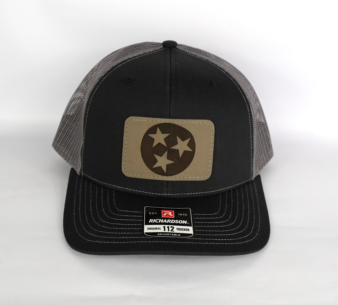 Tennessee Tri-star Trucker Hat Black on Grey - Etsy