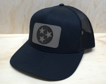Memphis TN 901 Tri-star 3D Puff Trucker Hat Blackout Black/black - Etsy