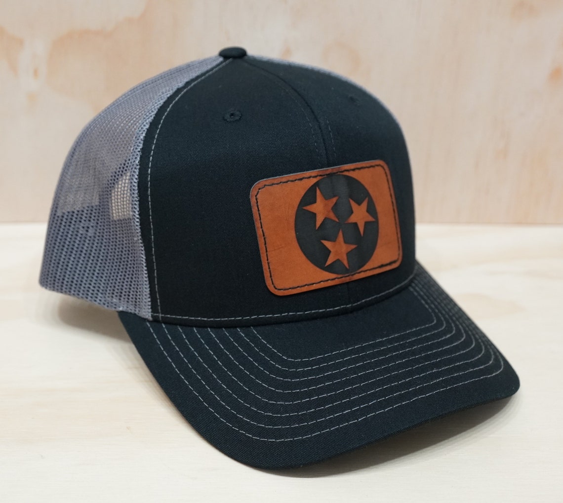 Tennessee Tri-star Trucker Hat Black on Grey - Etsy