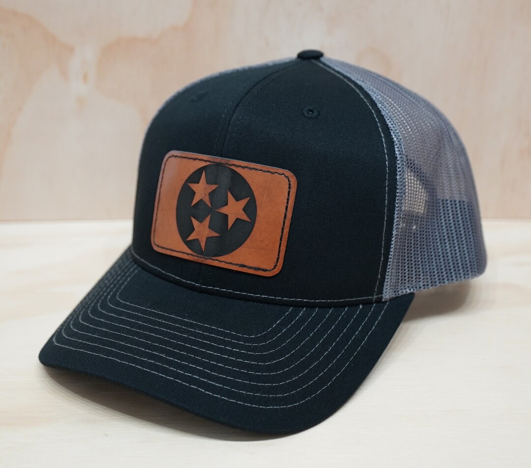 Tennessee Tri-star Trucker Hat Black on Grey - Etsy