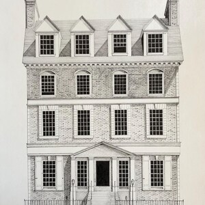 The Georgian, Original Art 11x14 - Etsy