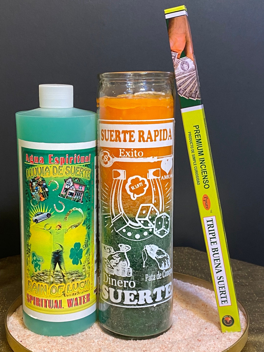 Rain of Luck Kit, Quick Luck Prepared Candle, Rain of Luck Spiritual ...