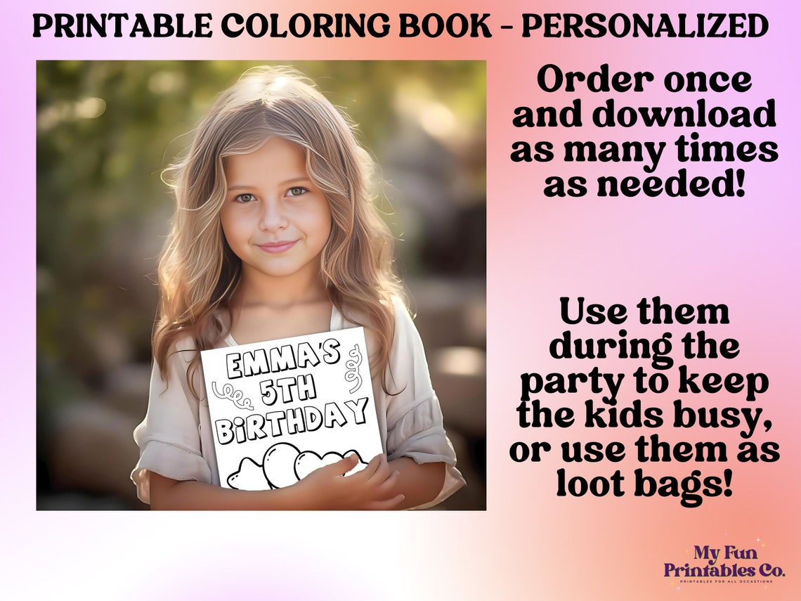 Printable Activity Book, Party Printable, Printable Party Decor ...